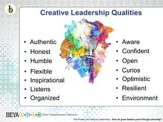 The Power of Creative Leadership: How Do Great Leaders Push Through ...