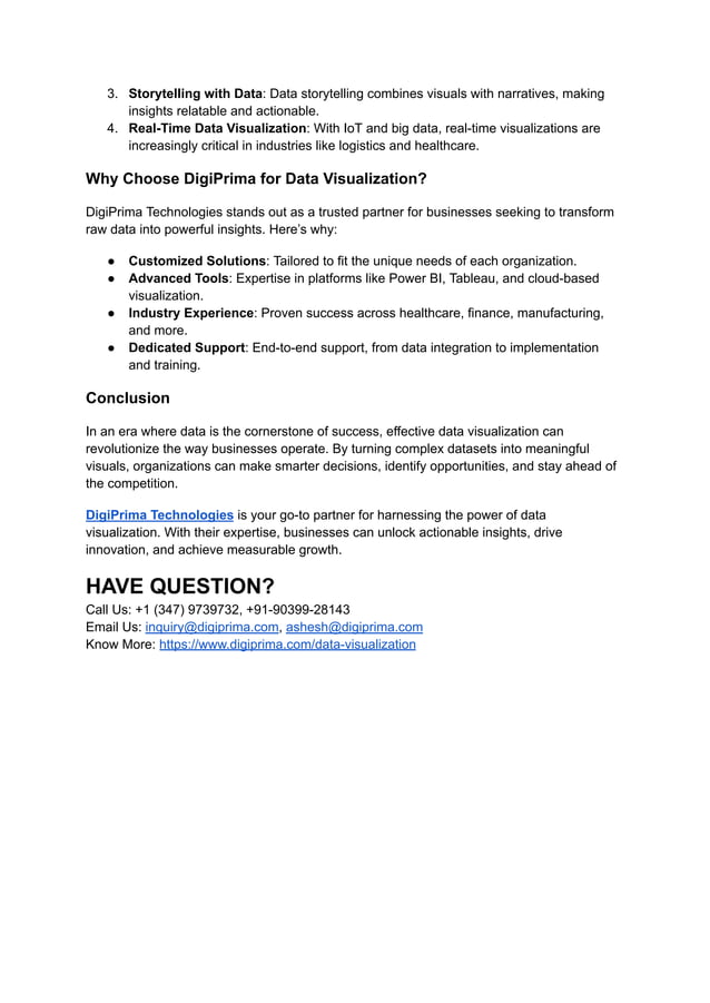 The Power Of Data Visualization Transforming Data Into Actionable