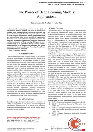 The power of_deep_learning_models_applications | PDF