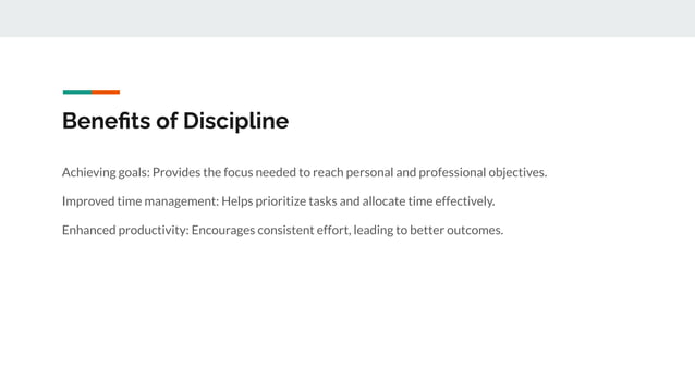 The Power of Discipline In The Modern Day | PPT