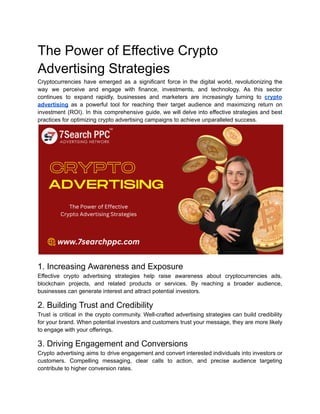 The Power of Effective Crypto Advertising Strategies.pdf | Internet | Computing