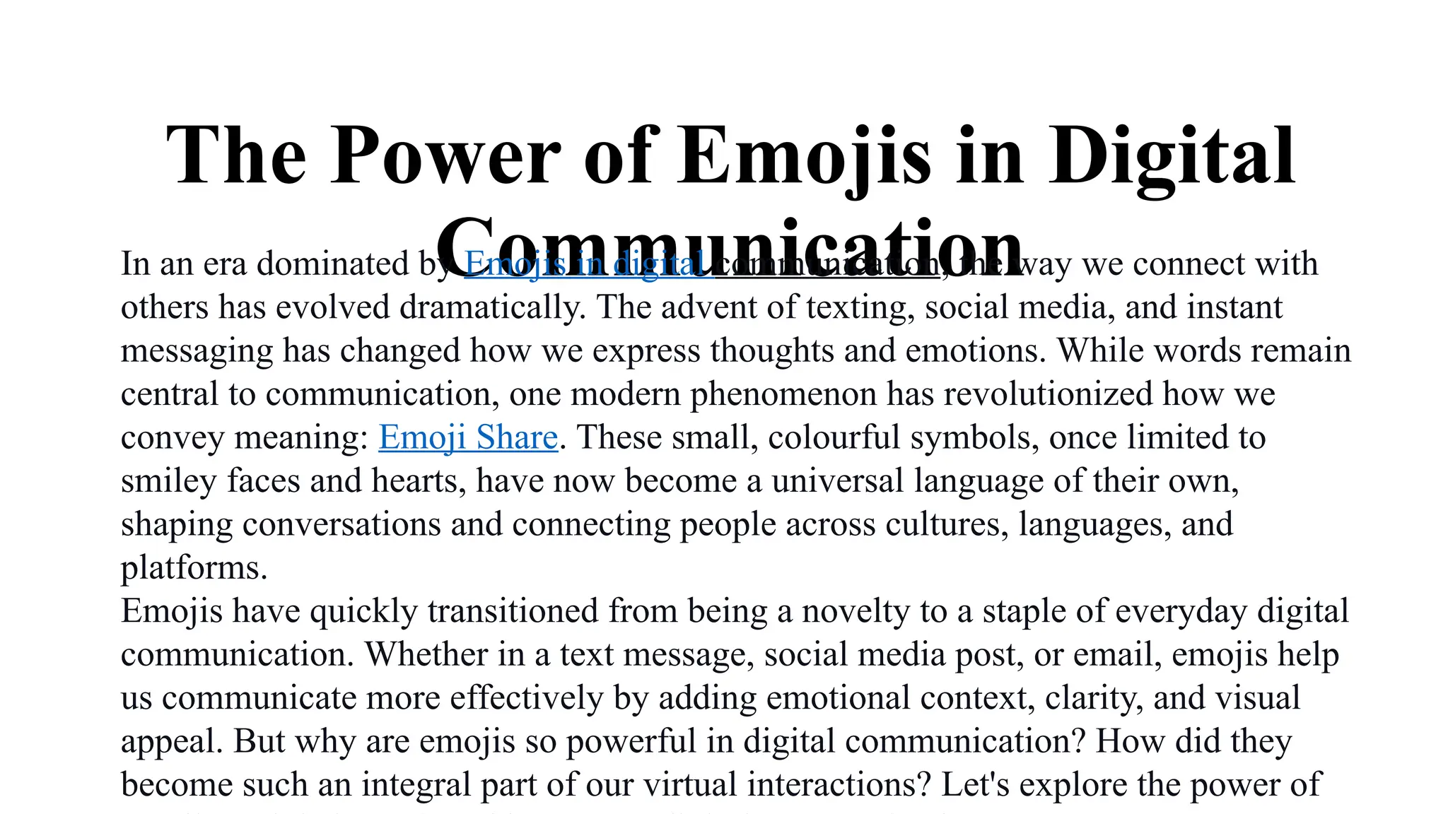 The Power of Emojis in Digital Communication | PPTX