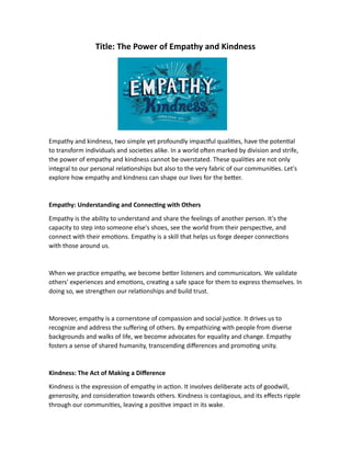 The Power of Empathy and Kindness.pdf