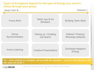 The power of energizers x magic blends | PDF