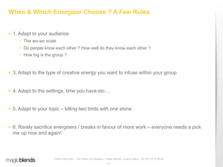 The power of energizers x magic blends | PDF