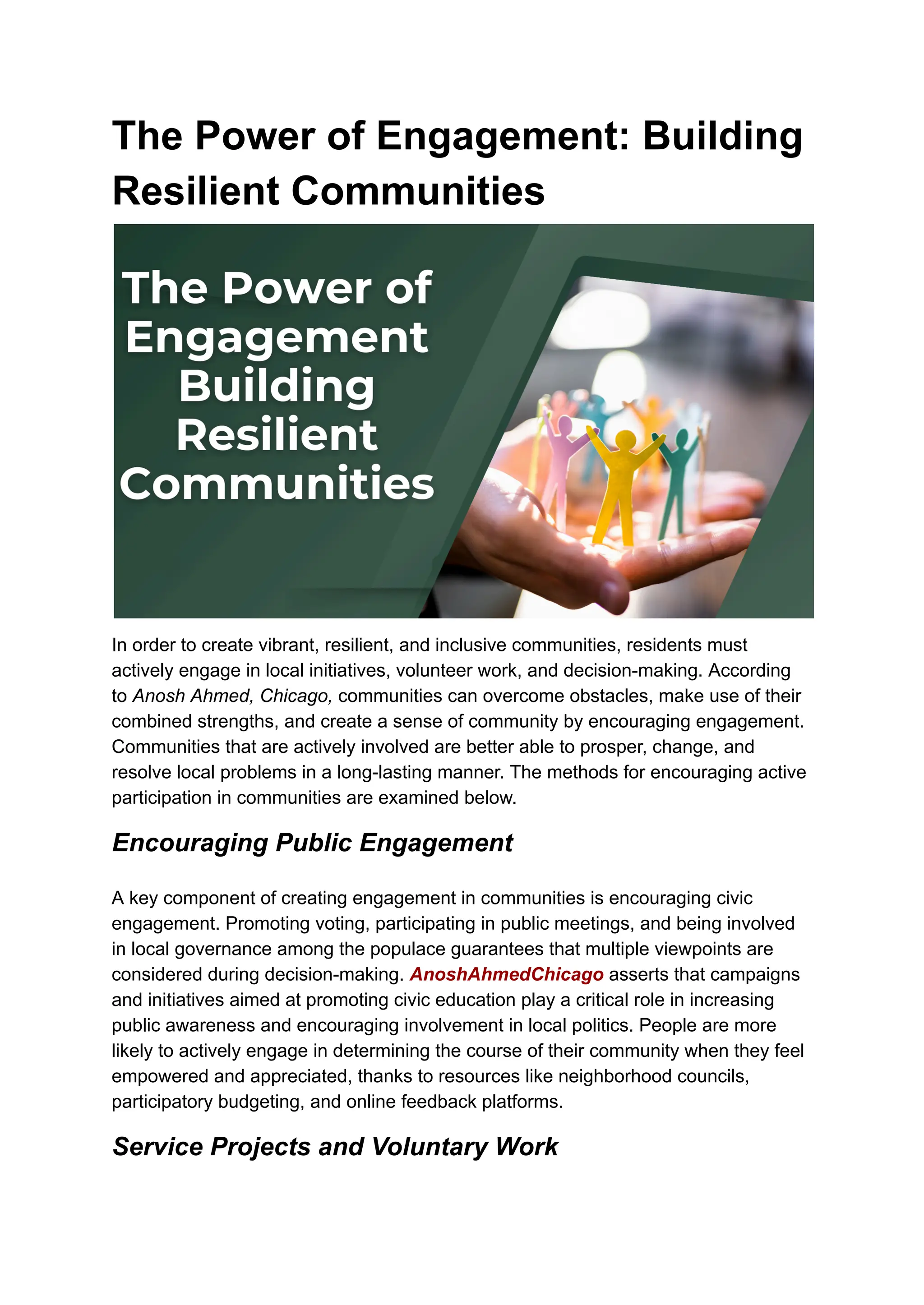 Building Resilient Communities Through Engagement | PDF