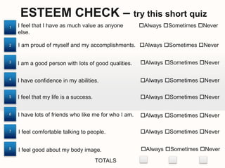 THE POWER OF ESTEEM | PPT