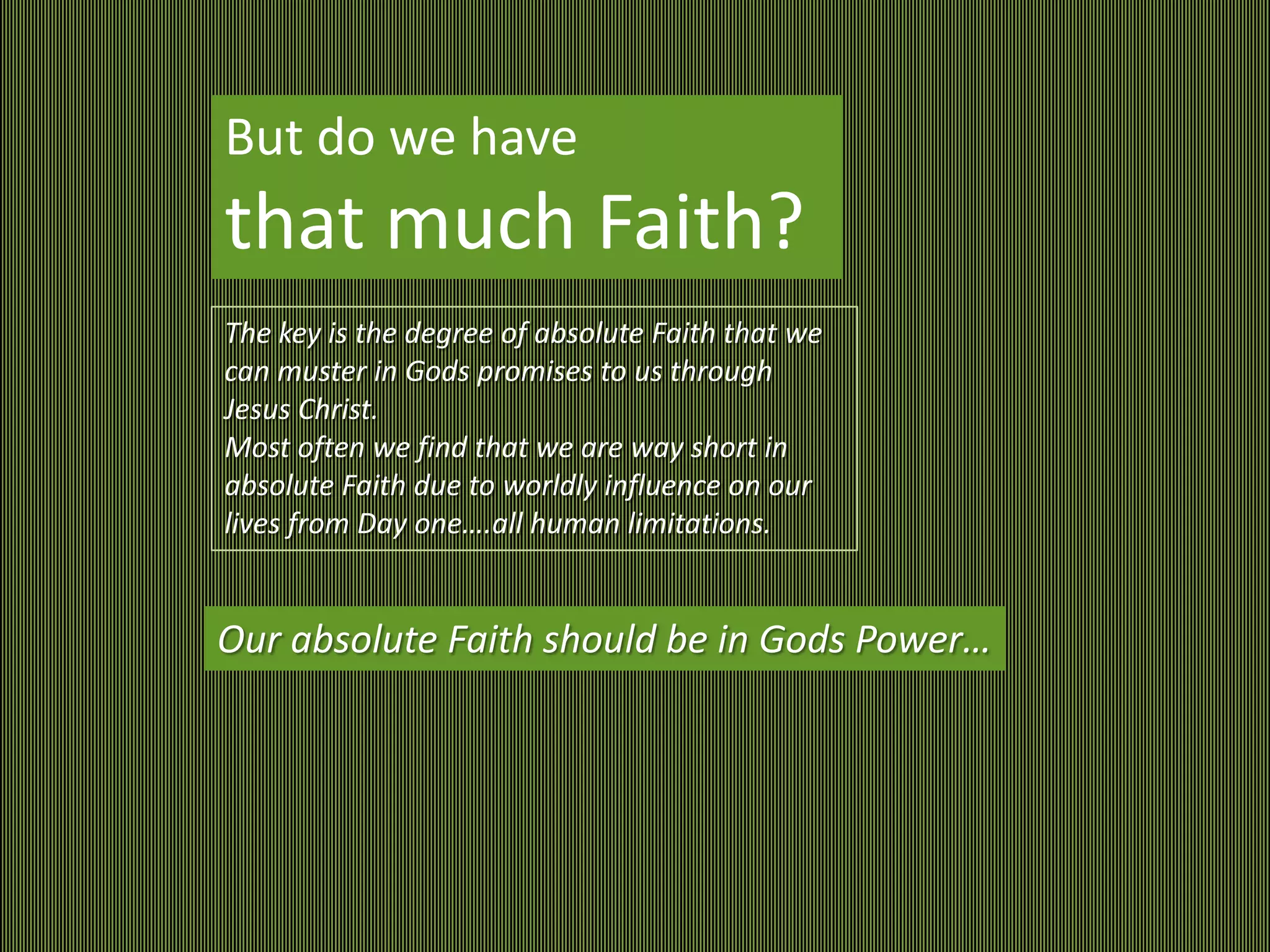 The Power of Faith | PPTX