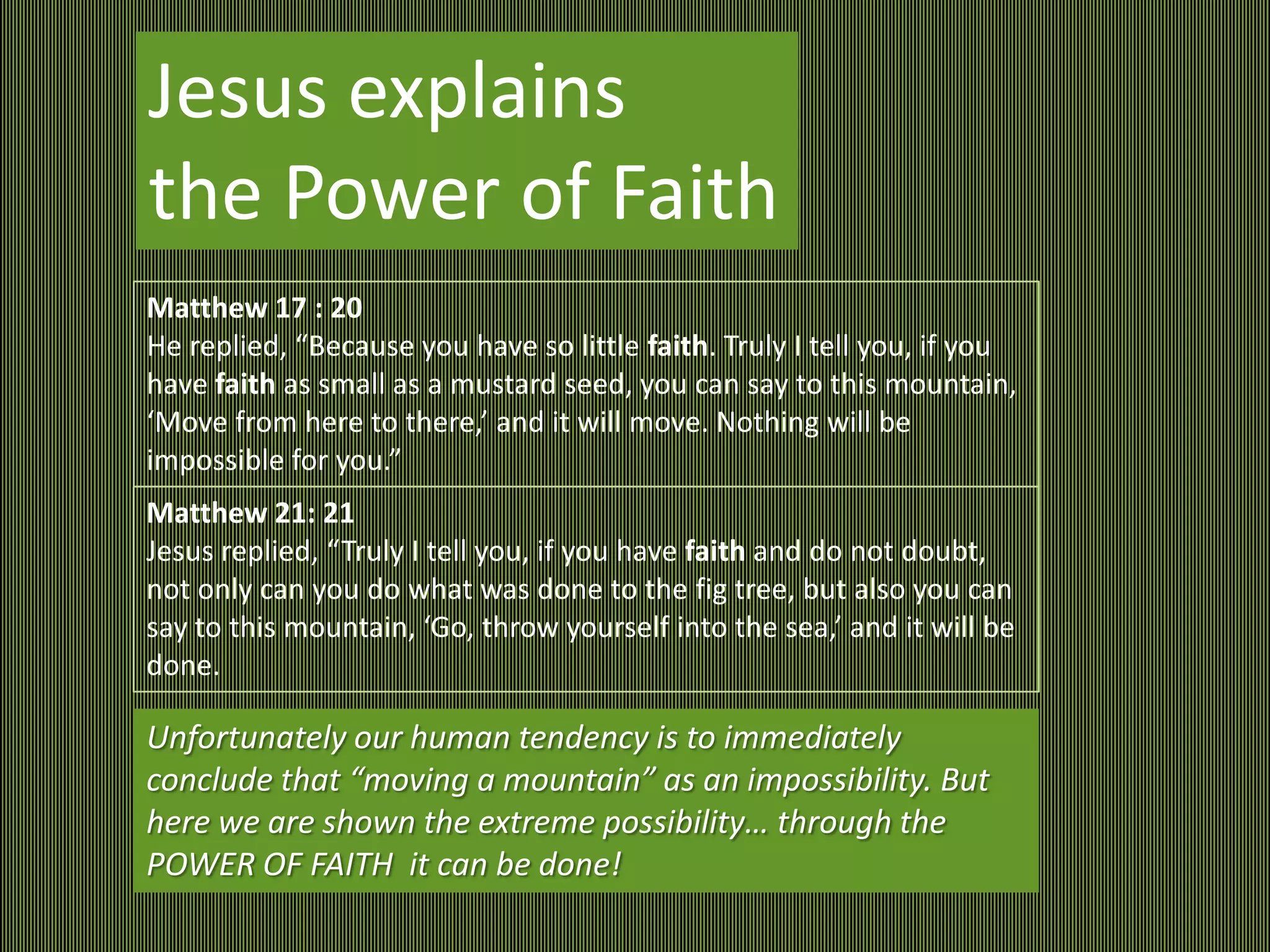 The Power of Faith | PPTX