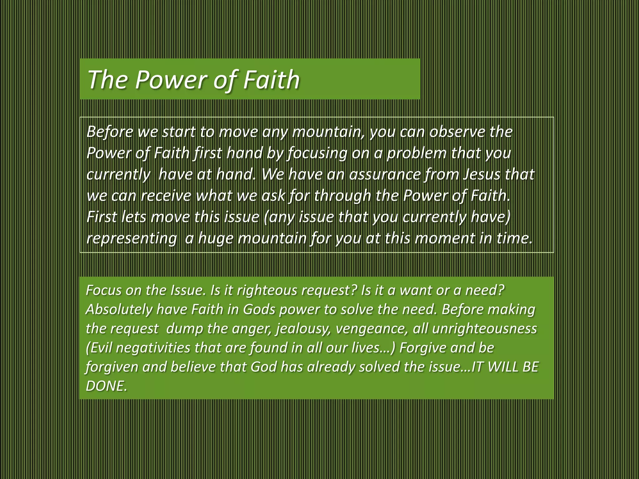 The Power of Faith | PPTX