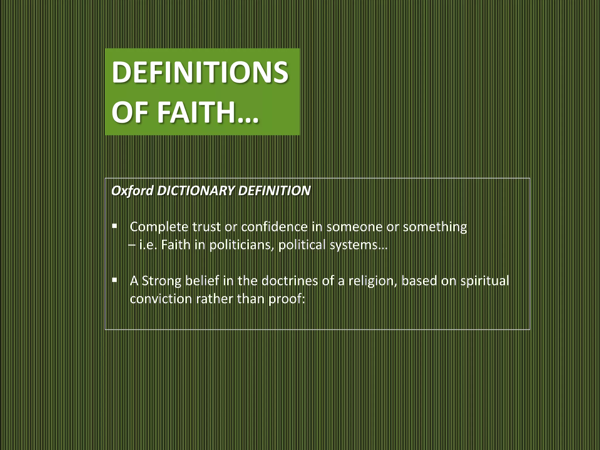 The Power of Faith | PPTX