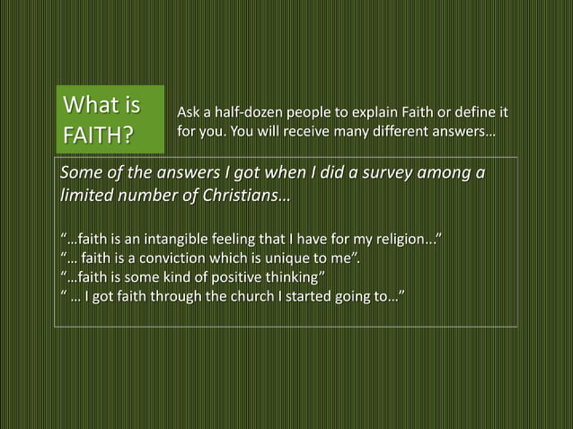 The Power of Faith | PPTX | Christianity | Religion & Spirituality