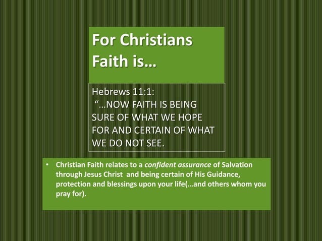 The Power of Faith | PPTX | Christianity | Religion & Spirituality