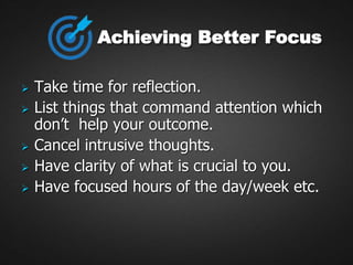 The Power of Focus | PPTX