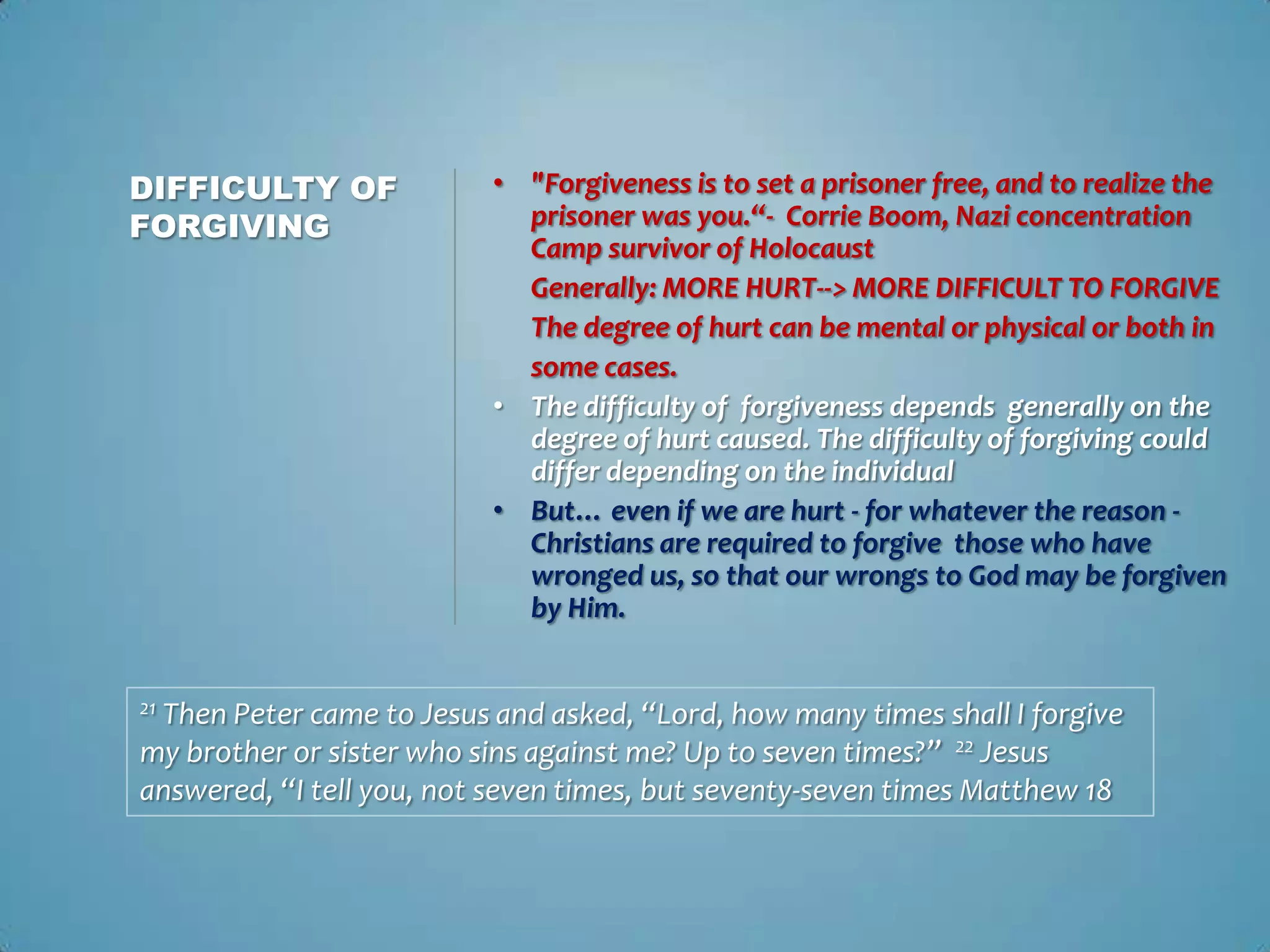 The Power of Forgiveness | PPTX