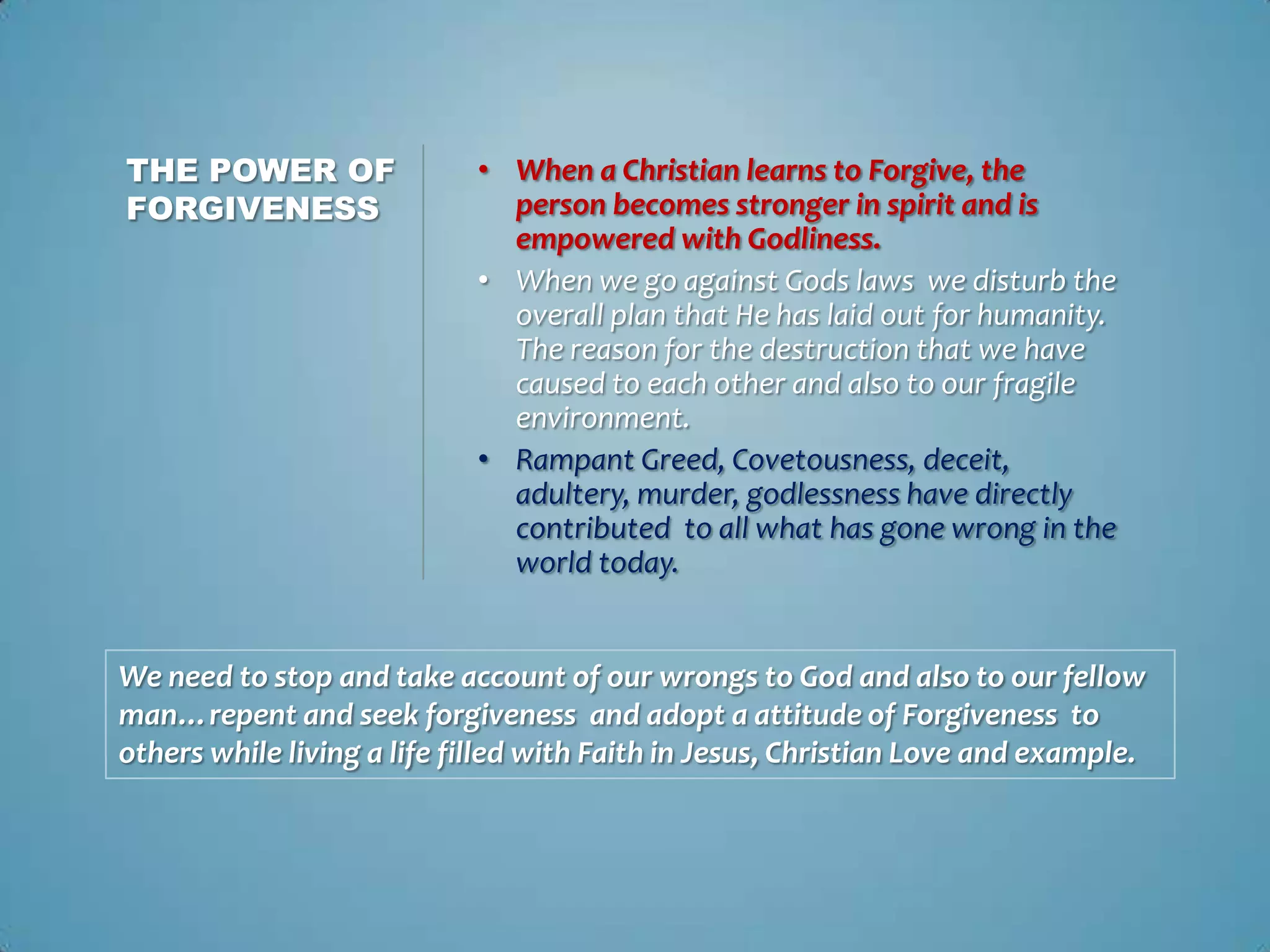 The Power of Forgiveness | PPTX
