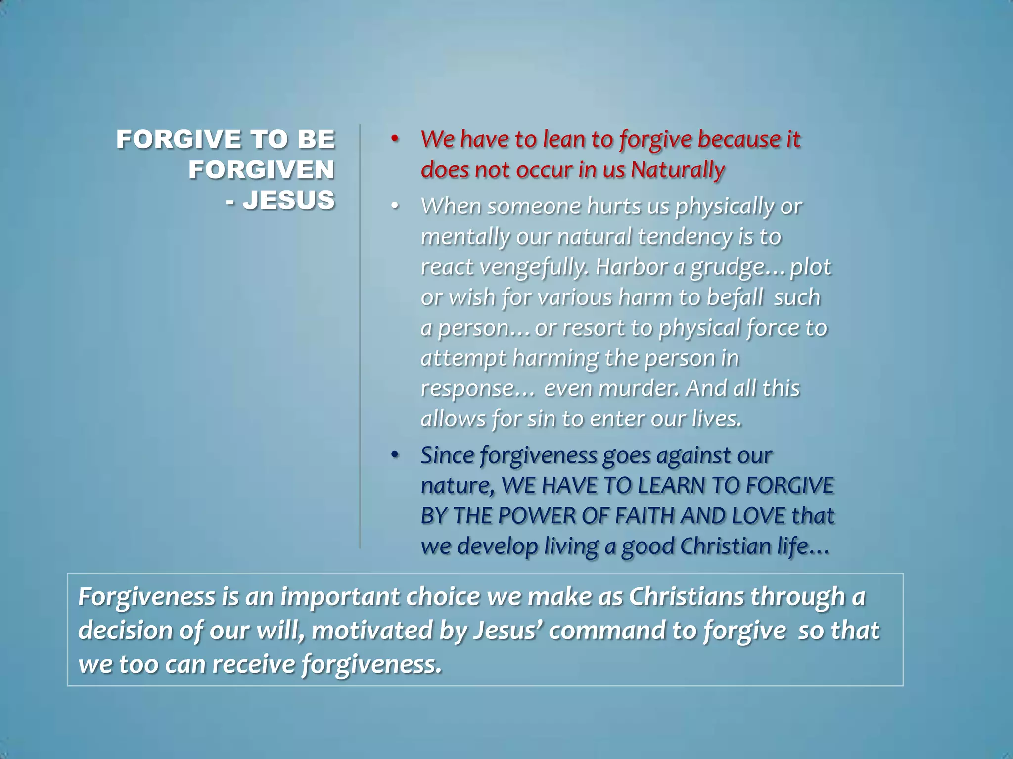 The Power of Forgiveness | PPTX