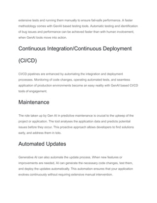 How Generative AI is Shaping the Future of Software Application ...