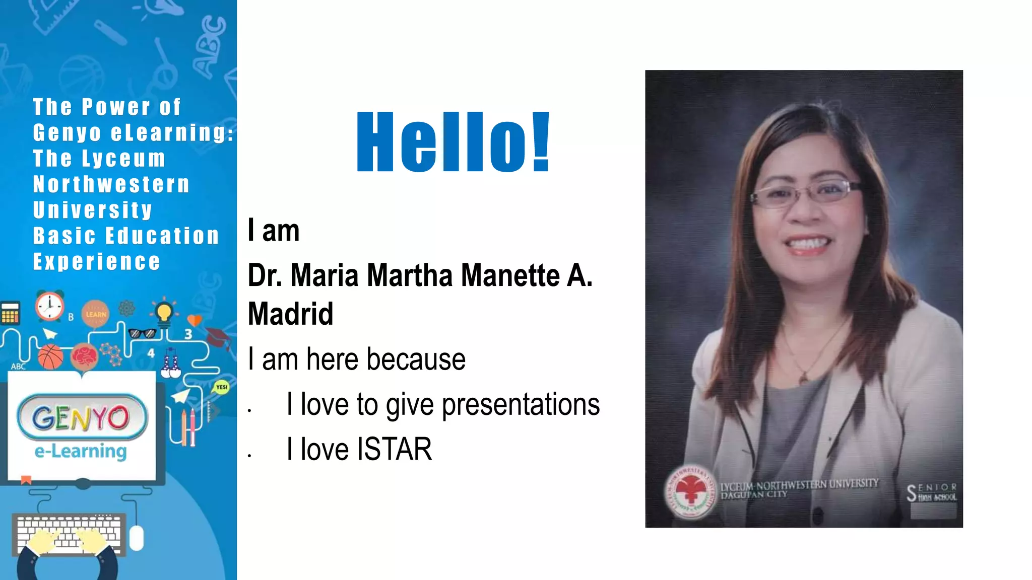 The Power of Genyo eLearning- The Lyceum Northwestern University Basic ...