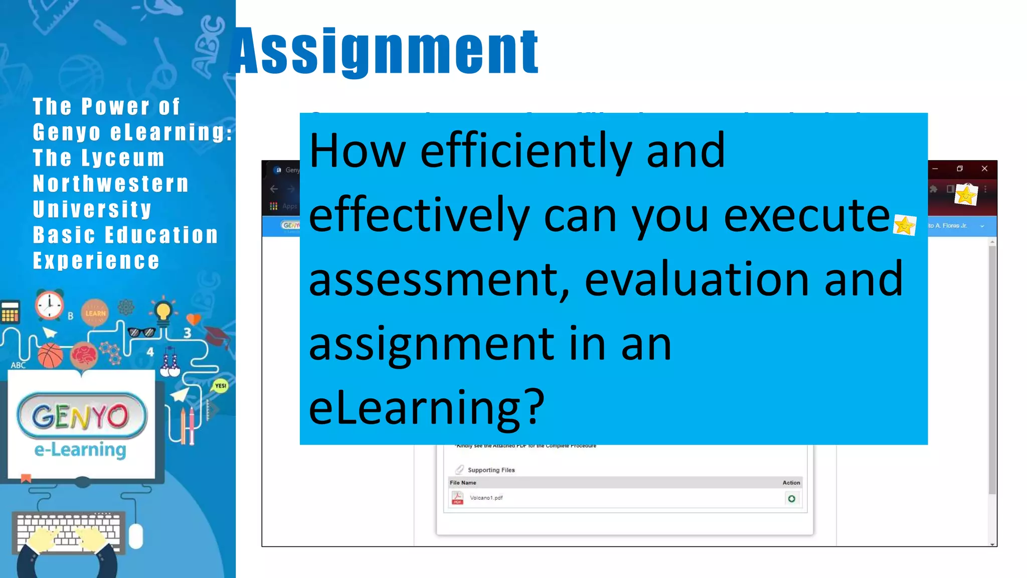 The Power of Genyo eLearning- The Lyceum Northwestern University Basic ...