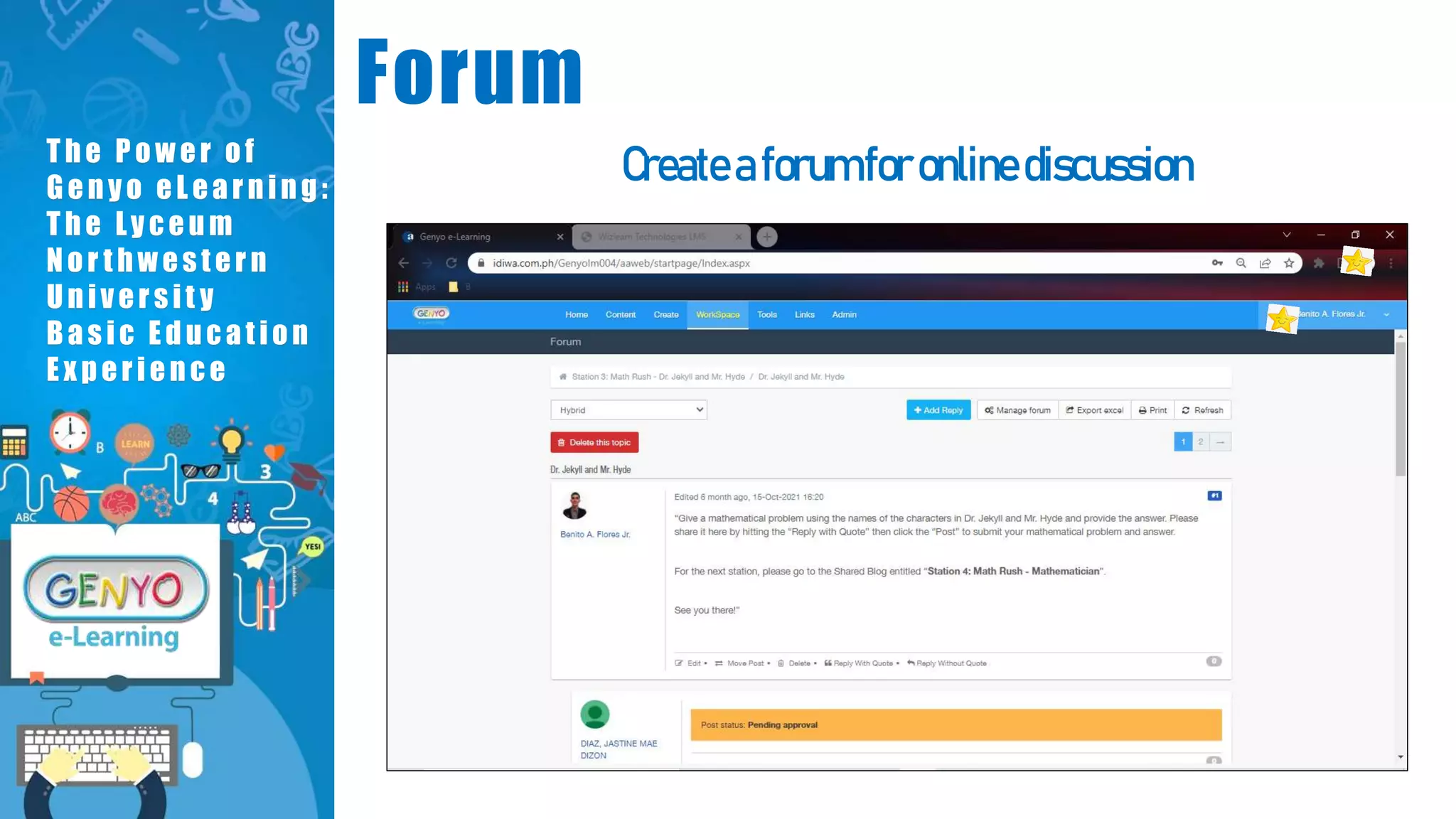 The Power of Genyo eLearning- The Lyceum Northwestern University Basic ...