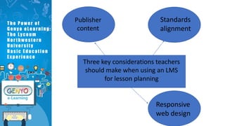 The Power of Genyo eLearning- The Lyceum Northwestern University Basic ...