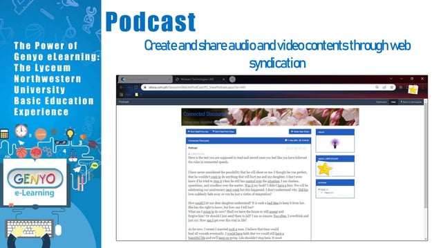 The Power of Genyo eLearning- The Lyceum Northwestern University Basic ...