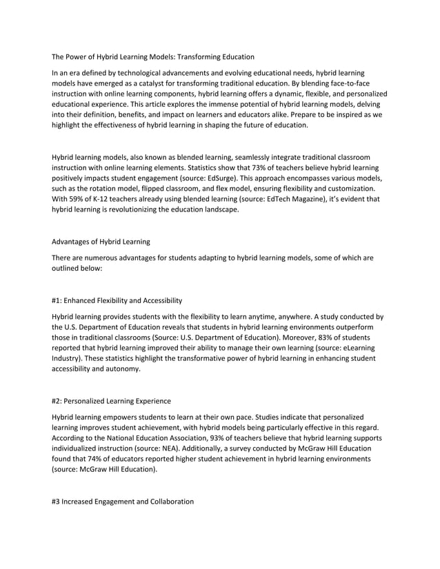 The Power of Hybrid Learning Models.pdf. | PDF