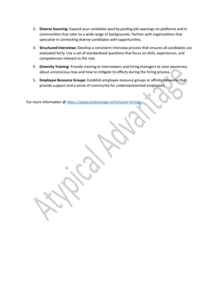 The Power of Inclusive Hiring | Atypical Advantage | PDF