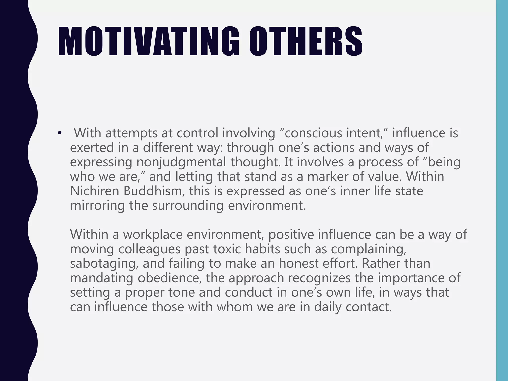 The Power of Influence in Motivating Others | PPTX