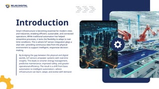 Smart Infrastructure and Automation through IoT Sensors | PPTX