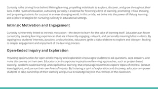 The Power of Lifelong Learning: Cultivating Curiosity in Education ...