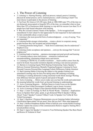 The power of listening | DOCX