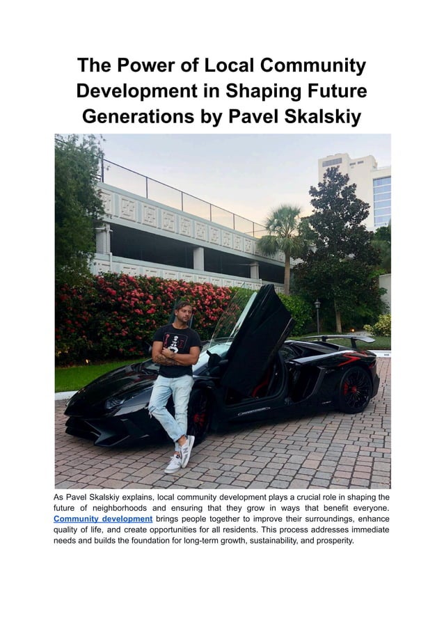 The Power of Local Community Development in Shaping Future Generations ...