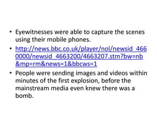 The power of mass self communication in national disaster | PPT