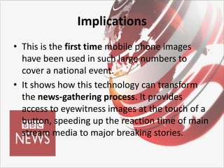 The power of mass self communication in national disaster | PPT