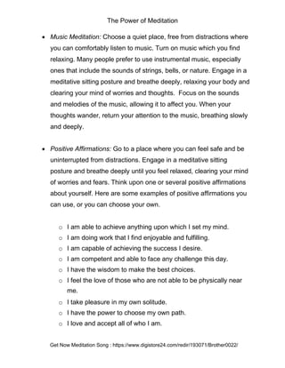 The power of meditation | PDF