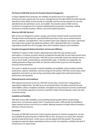The Power of MSP NOC Services for Proactive Network Management.docx