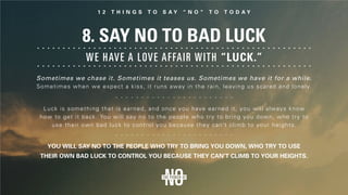 The Power of No: 12 Things to Say “No” To Today | PDF