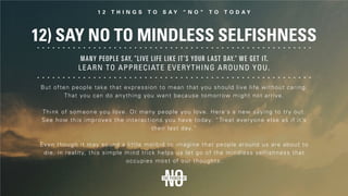 The Power of No: 12 Things to Say “No” To Today | PDF