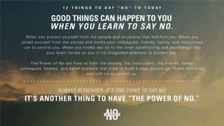 The Power of No: 12 Things to Say “No” To Today | PDF