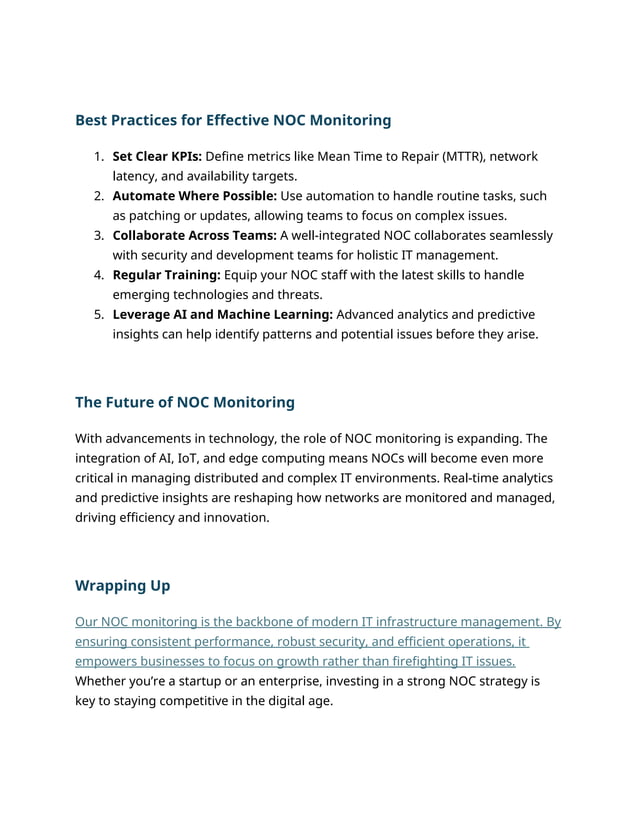 The Power of NOC Monitoring for Seamless IT Operations in AI-NOC.docx