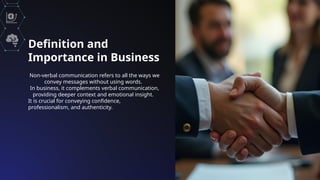 The Power of Non-Verbal Communication in Business | PPTX