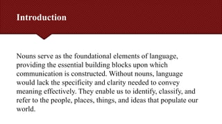 The Power of Nouns: noun is a part of speech | PPTX