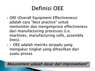 OEE IMPLEMENTATION part 1 | PPTX