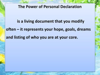 The Power of Personal Declarations .pptx