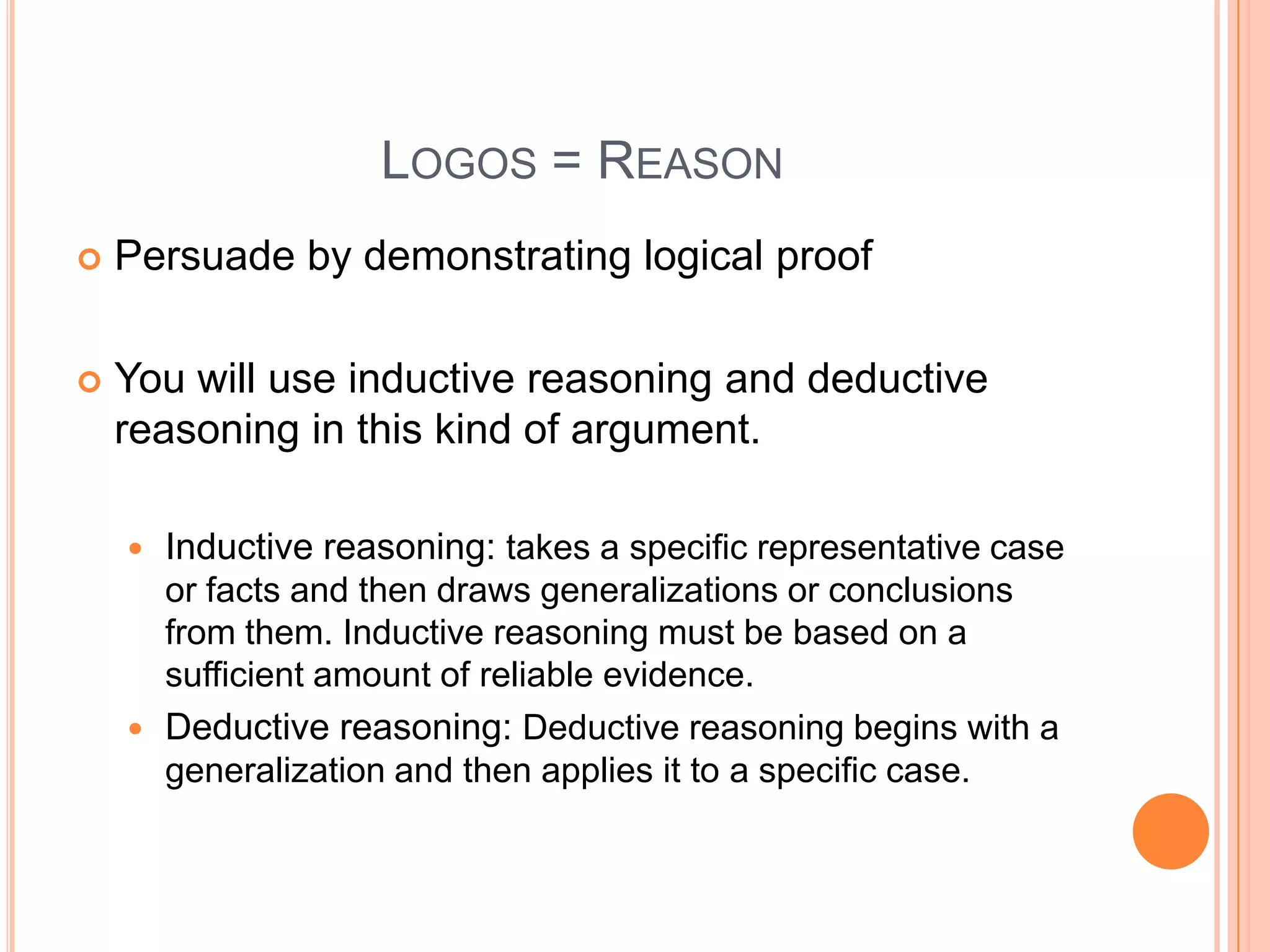 The power of persuasion logos, pathos, and ethos | PPTX