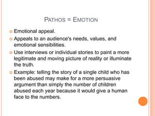 The power of persuasion logos, pathos, and ethos | PPTX