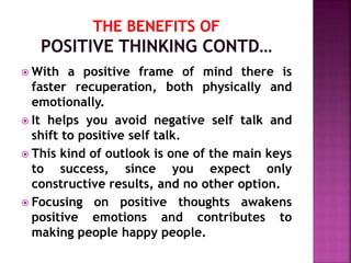 the power of this positive thinking is for such and | PPT
