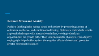 The Power of Positive Thinking: How Attitude Impacts Health and ...